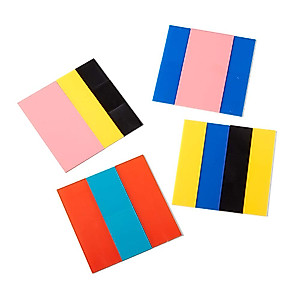 hand2mind Rainbow Fraction Squares, Montessori Math Materials, Fraction Manipulatives, Unit Fraction, Math Manipulatives for Elementary School, Homeschool Supplies (Set of 15)