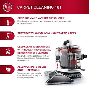 Hoover CleanSlate XL Deep Cleaning Carpet + Upholstery Spot Cleaner Machine with Specialized Tools, Permanent Stain Remover, Pair with Hoover Portable Spot Cleaner Solution