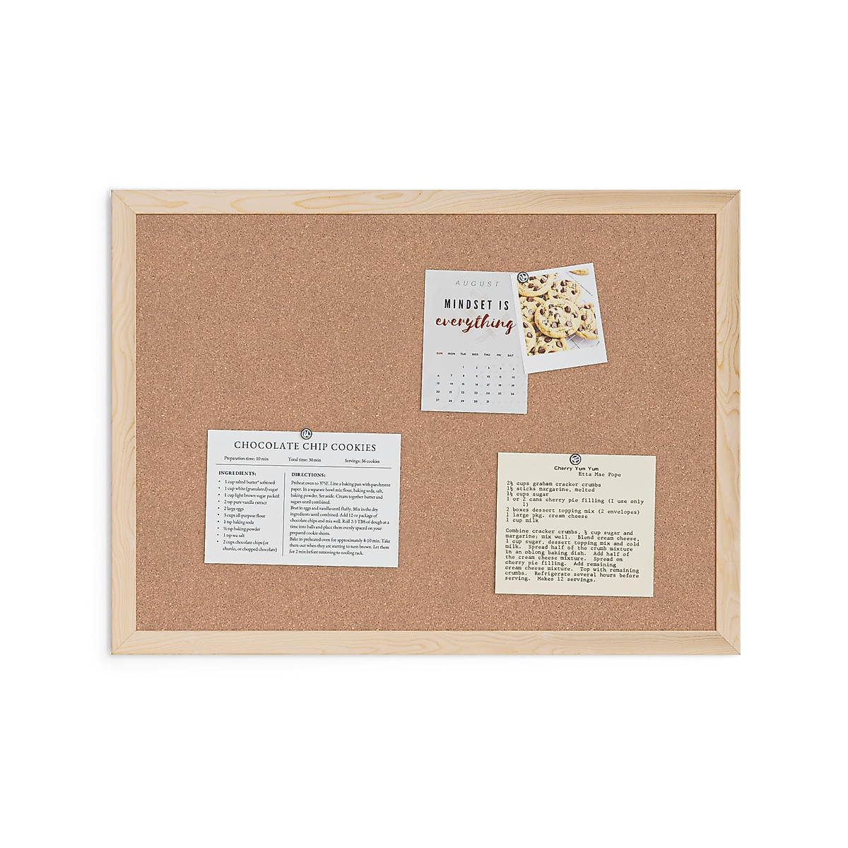 U Brands Cork Bulletin Board, 24 X 18 Inches, Birch MDF Frame