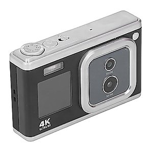 Digital Camera, Compact Digital Camera 50MP and 30MP 2 IPS Screen for Home (Black)