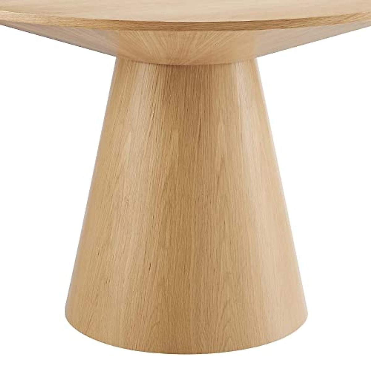 Modway Provision 47" Round Modern Style MDF Wood Dining Table in Oak