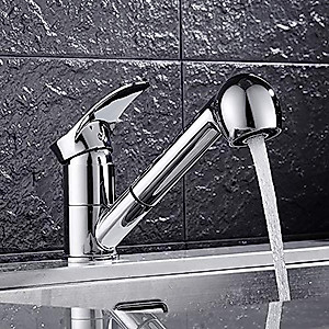 Mixer Tap Creative Stretch Kitchen Sink Faucet Brass Bathroom Bathtub Antique Single Hole Water Mixer Tap Bathtub Shower Sprayer Hot Cold Water Valve Water Mixer Faucet