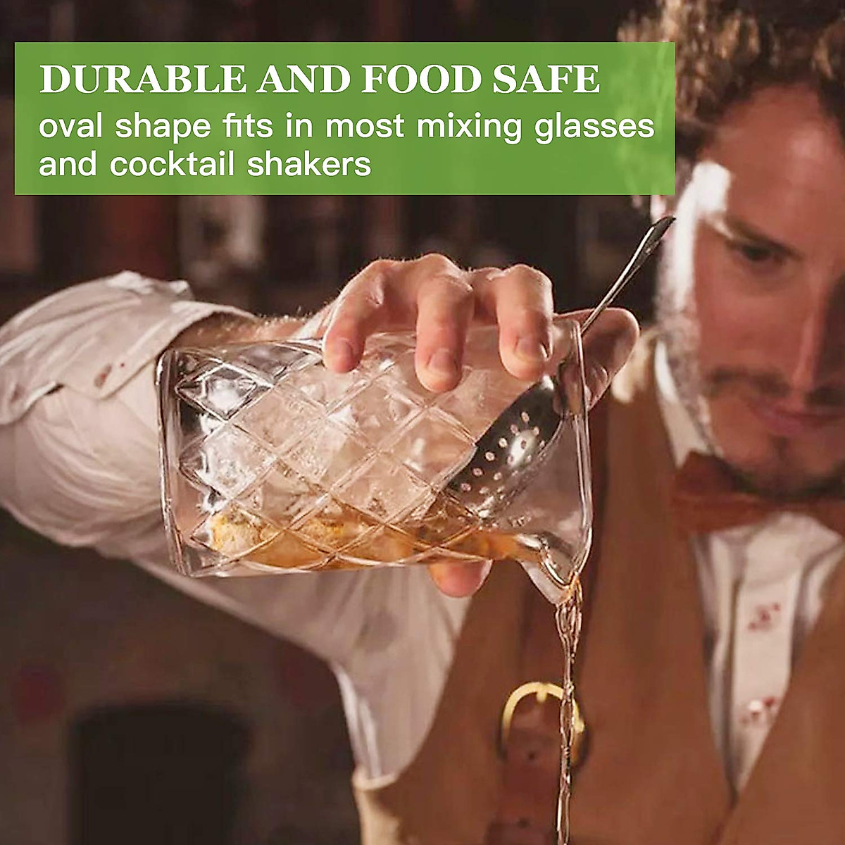 Stainless Steel Julep Strainer Akamino 4 Pack Cocktail Strainer Spoon for Drink Home Kitchen Bar