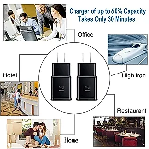 Samsung Adaptive Fast Charging Adapter Quick Charge Charging Block Wall Charger Plug Compatible with Samsung Galaxy S22/S22+/S22 Ultra /S21/S21+/S20/S10/S10+/S10e/S9/S9+/S8/S8Plus/Edge/Active/Note