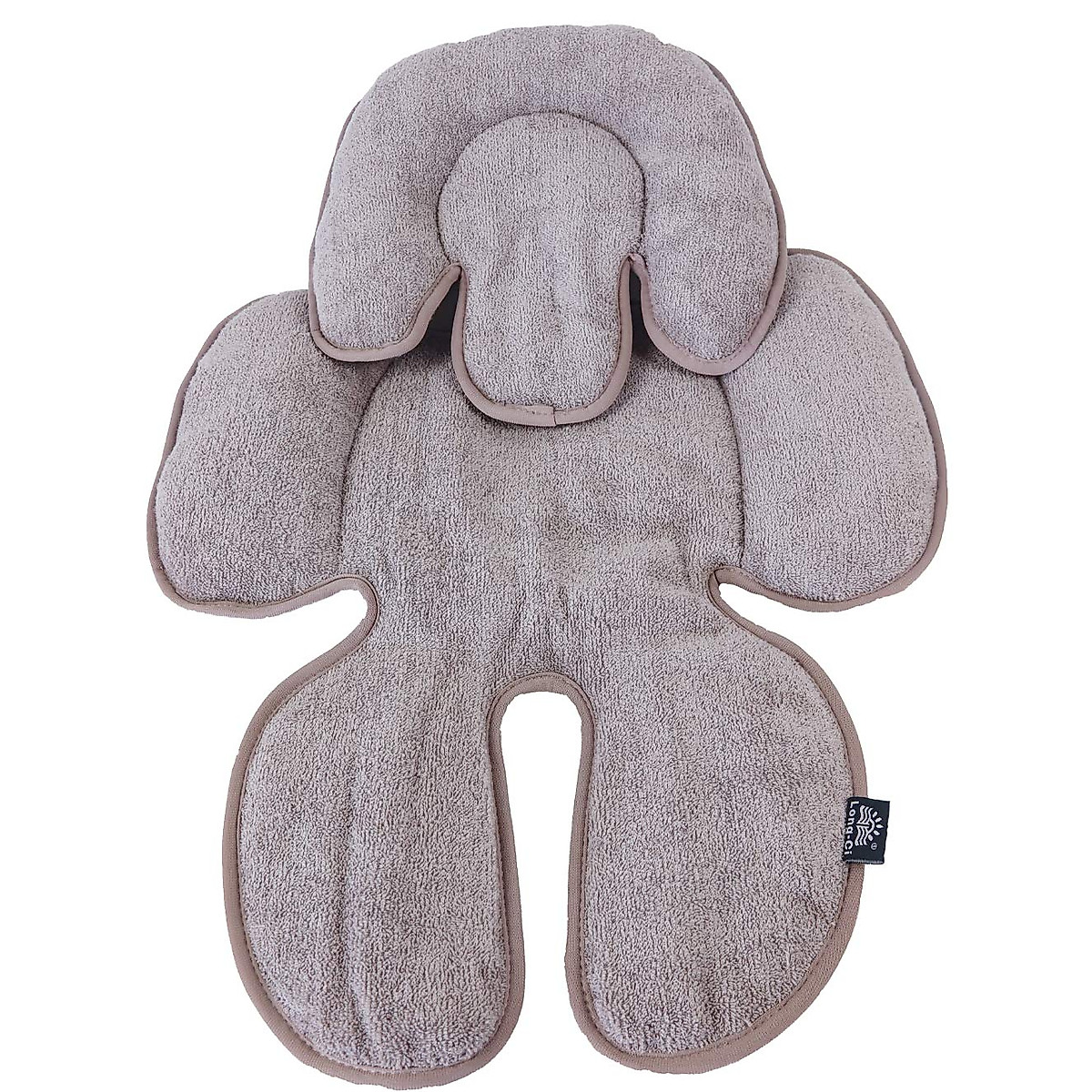 Long-Ci Baby&Toddler Head Support Reversible with Neck Body Pad for Car Seats,Strollers&Bouncers Grey