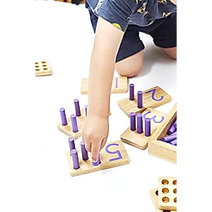 Counting Peg Board | Montessori Math and Numbers for Kids | Wooden Math Manipulatives Materials