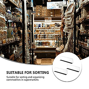 Baluue Storage Drawers Cabinets Divider Clear Shelf Dividers, L Shape Plastic Shelf Dividers 6Packs Magnetic Shelf Divider for Goods Separate Kitchen, Office Supermarket Use (6 CM) Clothing Shelf