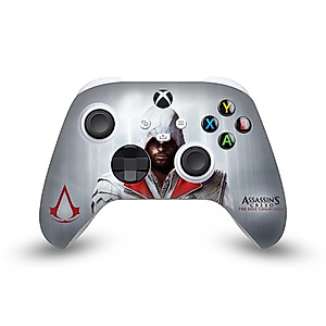 Head Case Designs Officially Licensed Assassin's Creed Master Assassin Ezio Auditore Brotherhood Graphics Vinyl Sticker Gaming Skin Decal Compatible with Xbox Series S Console and Controller Bundle