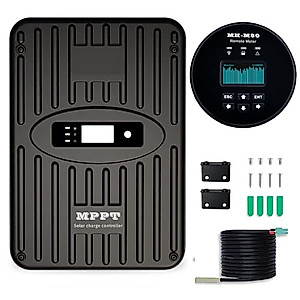 MPPT Solar Charge Controller Remote Meter MT80 LCD Screen Monitor with Extension Cable 26Ft