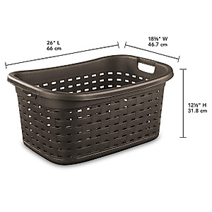 Sterilite 26" Espress Weave Basket (Pack of 6), Espresso