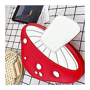 Mellshy Women Cute Mushroom Shape Crossbody Bag PU Leather Shoulder Bag Handbag Satchel Purse