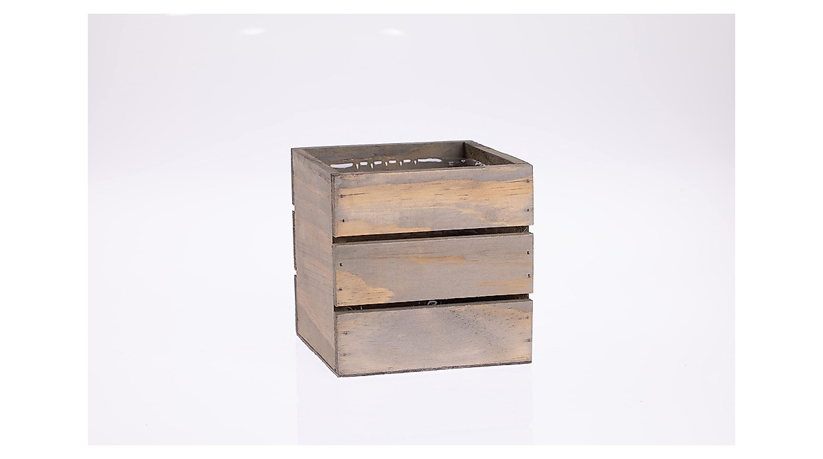 Wood Planter Box with Wine Crate Style - Rustic 5x5 Set of 4