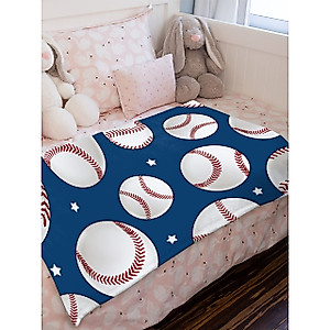 AozyHug Baseball Soft Throw Blanket Flannel Swaddle Blanket Boys, Girls, Infant, Newborn Receiving Blankets Toddler and Kids Blankets for Crib Stroller (30"x40" Inches)