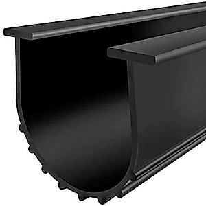 Garage Door U-Bottom Weather Stripping Kit Rubber Seal Strip Replacement, Universal Sealing Professional Grade T Rubber,5/16" T Ends, 3 3/4" Width X 20 Feet Lenth (Black)