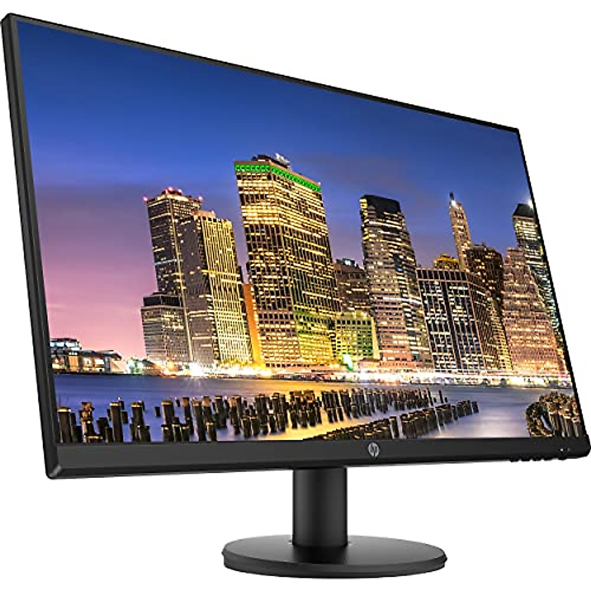 HP P27v G4 27 Inch IPS LED Backlit Monitor 2-Pack Bundle with FHD 1920 x 1080, Blue Light Filter, HDMI, VGA, Fully Adjustable Desk Mount Monitor Stand