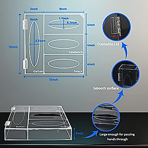A & R Acrylic Ziplock Bag Organizer, Storage Bag Organizer for Drawer, Compatible with Gallon, Quart, Sandwich and Snack