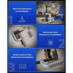 Orion Motor Tech Heavy Duty Ball Joint Press & U Joint Removal Tool Kit with 4x4 Adapters, for Most 2WD and 4WD Cars and Light Trucks