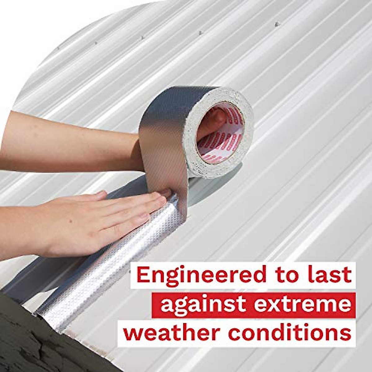 XFasten Super Waterproof Aluminum Butyl Tape, 4-Inch x 16-Foot, Aluminum Foil Tape with Butyl Rubber Adhesive for Window and Metal Roof Flashing, Patching and Gutter Leak Repair