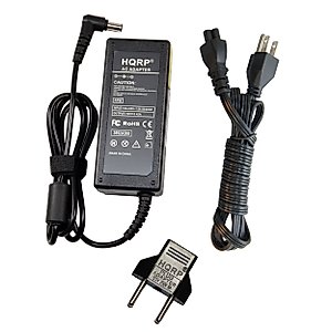 HQRP 19V AC Adapter Compatible with LG LCAP21 LCAP26-A LCAP21B EAY62648702 Monitor LED LCD HDTV TV Power Supply Cord Adaptor + Euro Plug Adapter