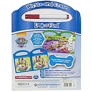 Nickelodeon - Paw Patrol - Write-and-Erase Look and Find Wipe Clean Board Book - PI Kids