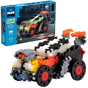 PLUS PLUS - GO! Hot Rod Car - 240 Pieces - Model Vehicle Building Stem/Steam Toy, Interlocking Mini Puzzle Blocks for Kids