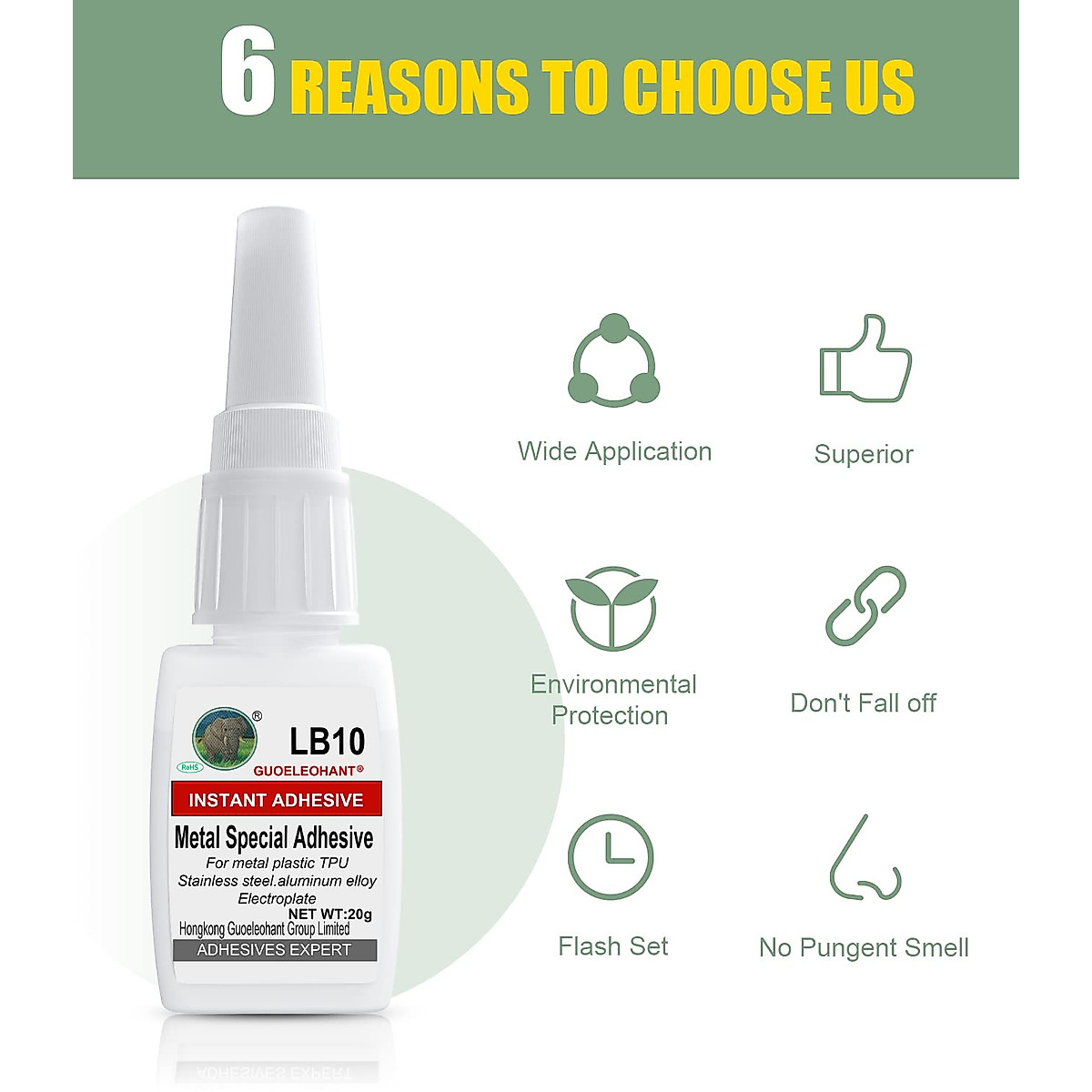 20g Metal glue,glue for metal,for bonding between metal and metal,metal and other material.Instant super glue for metal,stainless steel,DIY craft,aluminum alloy,metal tube,metal product,etc.