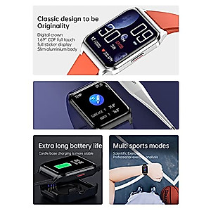 Smart Watches for Men Bluetooth Call Dial Heart Rate/Blood Pressure/Blood Oxygen Monitor Smartwatch Fitness Watch with Step Counter Activity Tracker for Calories Compatible with Android iOS Phone