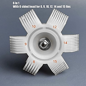 Kelepu Air Conditioner Condenser Fin Straightener 6 in 1 AC Fin Comb Air Conditioning Clean Tool for Home Auto Use