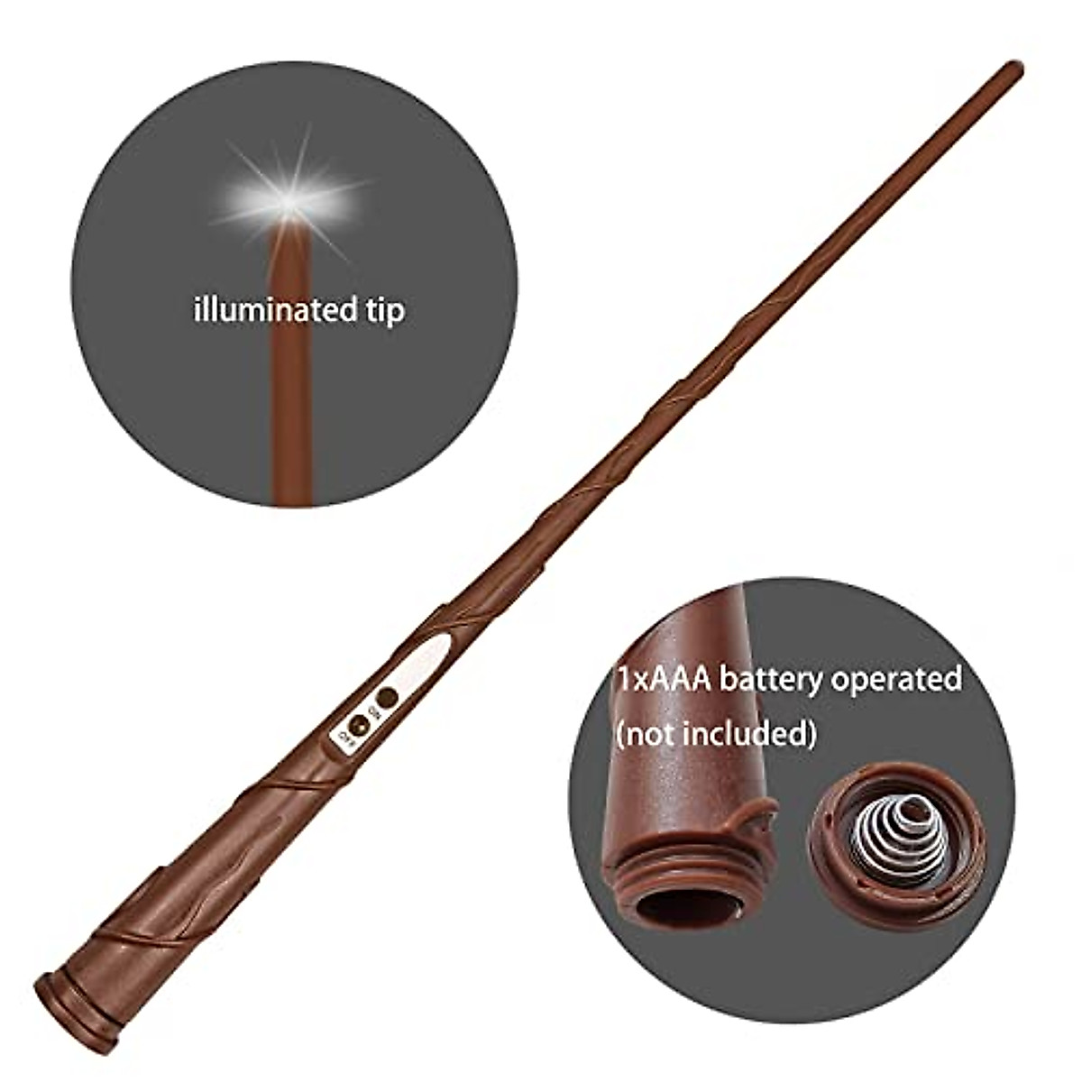 Leejec 20pcs Flameless Taper Floating Candles with Magic Wand Remote, Flickering Warm Light, Battery Operated 6.1" LED Electric Window Candle, Decor for Christmas, Wedding, Halloween, Birthday Party