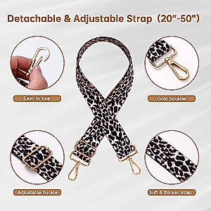 Clear Crossbody Bag stadium approved,Clear Bag for Women men Transparent bag for Concerts Sports for Concerts Sports（Gradual1++Leopard Print Shoulder Strap）