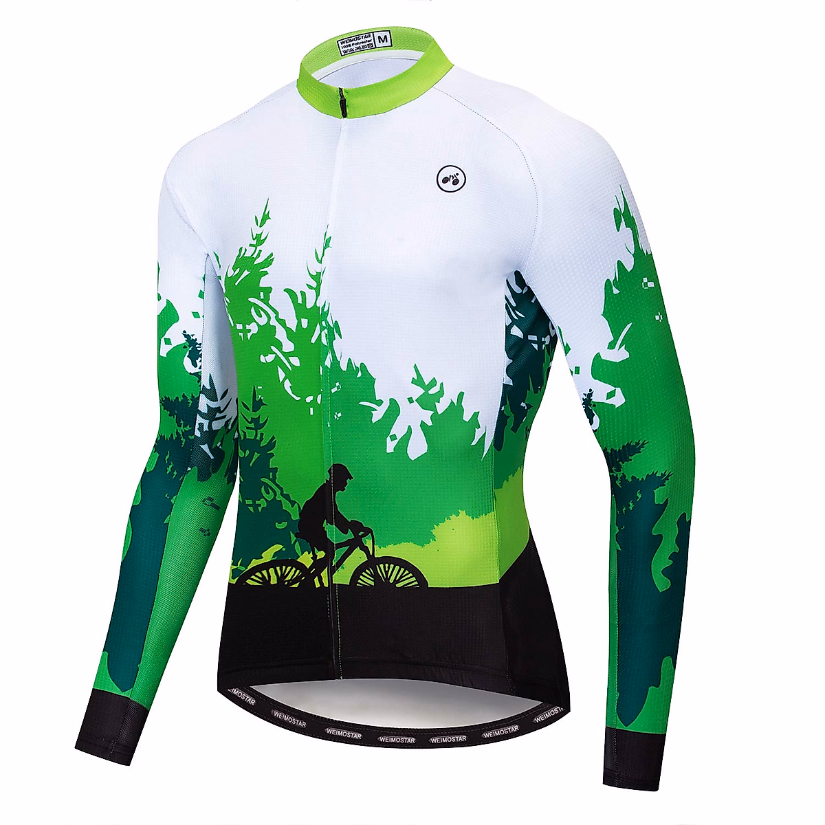 JPOJPO Cycling Jersey Men Skull Team Bike Clothing Long Sleeve Quick-Dry Reflective S-3XL