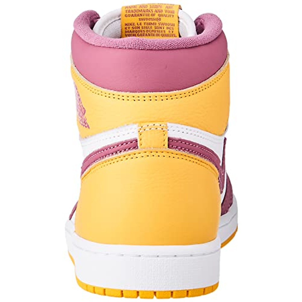 Nike Men's Air Jordan 1 High Retro OG 'Brotherhood' Basketball Shoes, University Gold/Light Bordeaux, 9.5