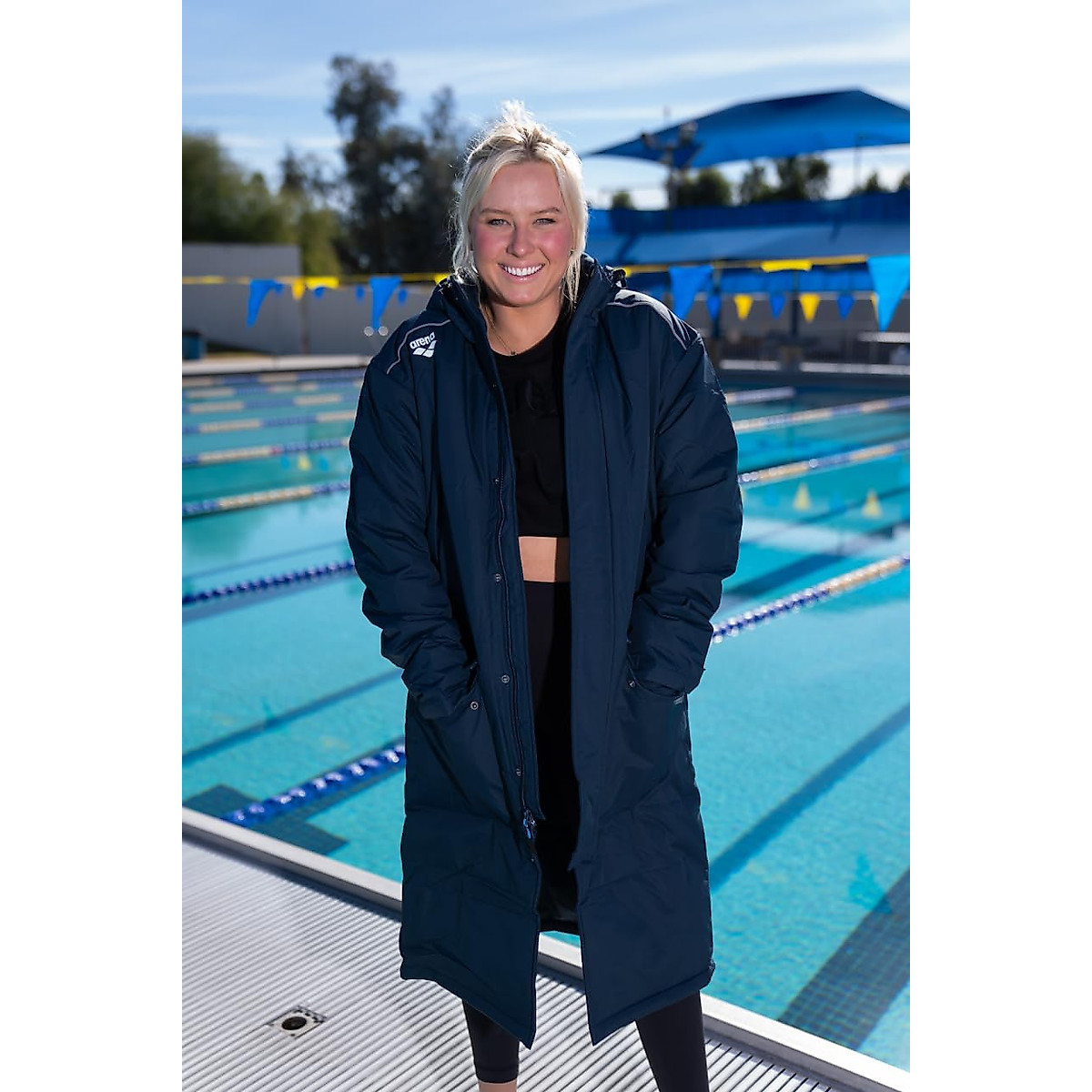 arena Standard Team Unisex Solid Parka, Navy, XX-Small