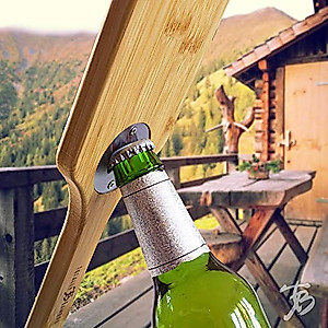 Totally Bamboo BBQ Grill Scraper with Bottle Opener