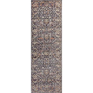 Loloi Chris Loves Julia x Rosemarie Collection ROE-04 Graphite/Multi 7'-10" x 10' Area Rug