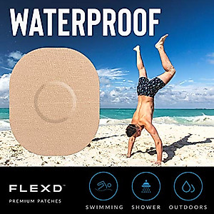 Flexd - Freestyle Adhesive Patches (30 Pcs) - Libre Adhesive Patch Covers for CGM - Tan