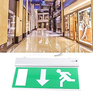 Emergency Exit Sign, LED Exit Sign, Exit Sign with Emergency Lights, Safety Indicator Lamp for Hotel Shopping Malls Supermarkets Hospital