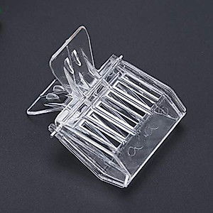 5 Pieces Queen Bee Cage Catcher Clips Plastic Queen Catching Tool Queen Catcher Queen Bee Catcher Queen Bee Cage Bee Queen Marking Catcher for Safely Capture and Store The Queen Bees, Transparent