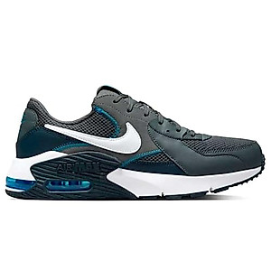 NIKE Men's Sneaker, Iron Grey White Photo Blue Dark Obsidian, 9