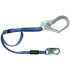 FallTech 82093 6-Foot Adjustable Web Restraint Lanyard with #18 Rebar Hook