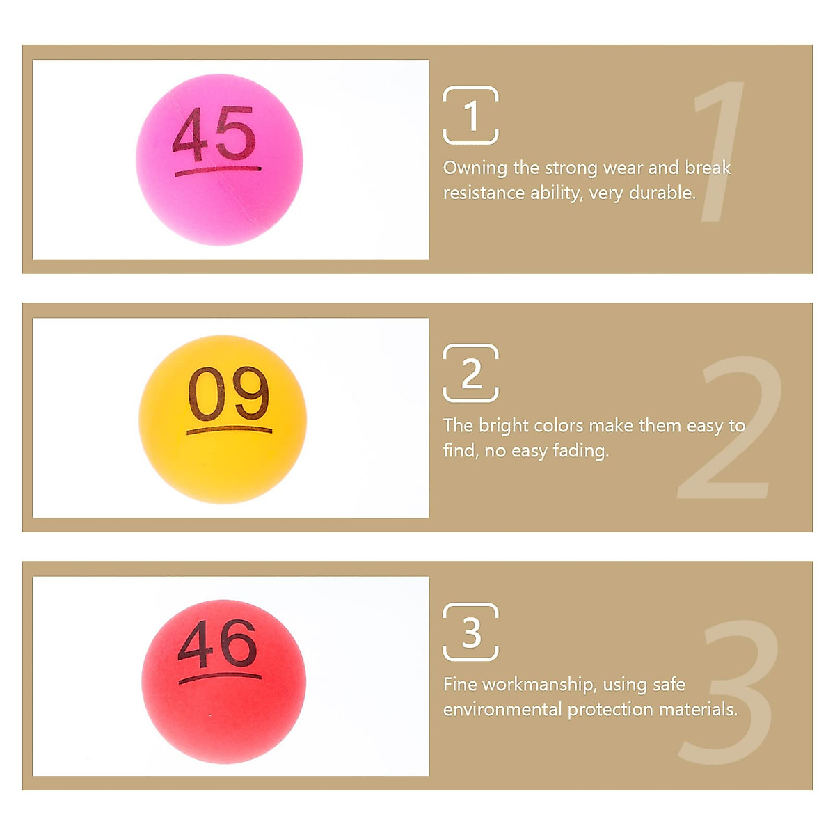 Numbered Balls 1- Numbered Bingo Ball Balls Raffle Balls 100 Game: