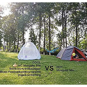 Jsanh Folding Mosquito Net Tent Canopy Curtains for Beds Pop Up Mosquito Net Tent King Size Portable Mosquito Netting with Bottom for Baby Adults L80XW72XH62inch