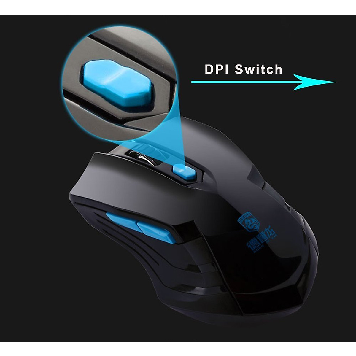 Keyboard Mouse Combos,Soke-Six Waterproof Multimedia 2.4GHz Wireless Gaming Keyboard with USB Cordless Ergonomic Mouse DPI Control For Desktop PC Laptop(Black)