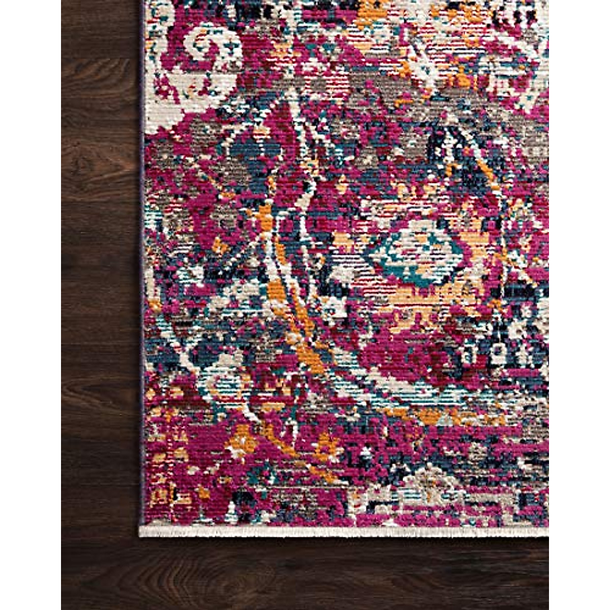 Justina Blakeney x Loloi Silvia Collection SIL-05 Midnight / Fuchsia 9'-3" x 13'-3" Area Rug