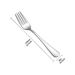 Cibeat Dinner Forks, 12 Pcs Forks, Premium Food Grade Stainless Steel Silverware Forks, Table Forks, Flatware Forks, Mirror Finish & Dishwasher Safe, Use for Home, Kitchen or Restaurant