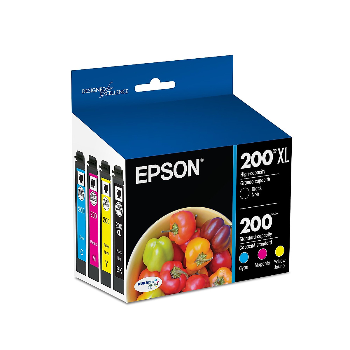 EPSON T200 DURABrite Ultra Ink High Capacity Black & Standard Color Cartridge Combo Pack (T200XL-BCS) for select Epson Expression and WorkForce Printers