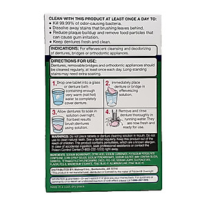 Super Poligrip Zinc Free 2.4oz Bundle with Equate Overnight 84 Denture Cleaner Tablets - Poligrip Super Denture Adhesive, Denture Cleaning Tablets, Retainer Cleaner for a Brighter Smile