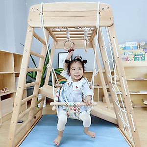 Hanging Baby Swing Outdoor Baby Swing for Infants Hanging Swing Chair for Baby Outdoor Canvas Toddler Swing Indoor Outdoor for Outside Tree Backyard Indoor Baby Swing Hammock