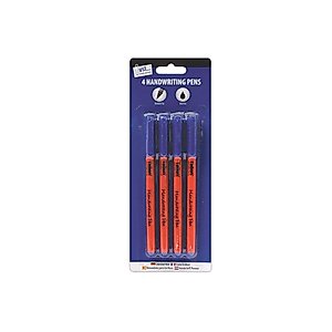 ARTBOX 4 Hand Writing Pens, Blue Ink Only