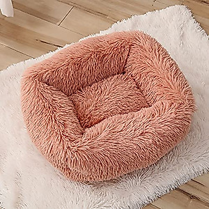Calming Dog Bed Dog Bed for Large Dogs Friday Black Deals Today Rectangular Dog Bed Cozy Plush Fluffy Faux Fur Anti-Anxiety Luxury Soft Dog Bed Dog Bed for Crate(26 in)